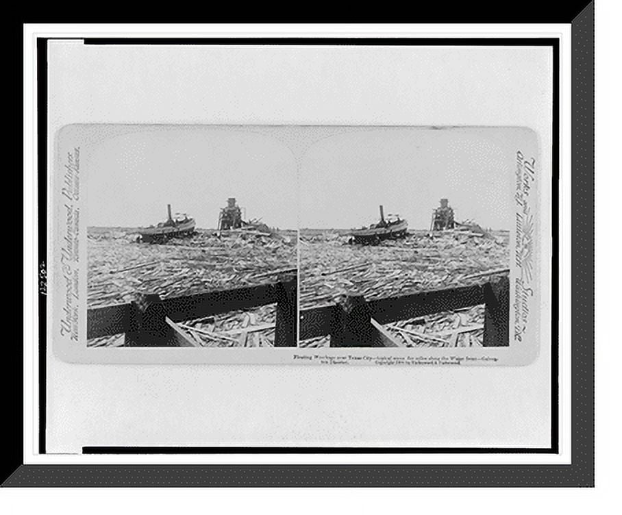 Historic Framed Print, Floating wreckage near Texas City - typical ...