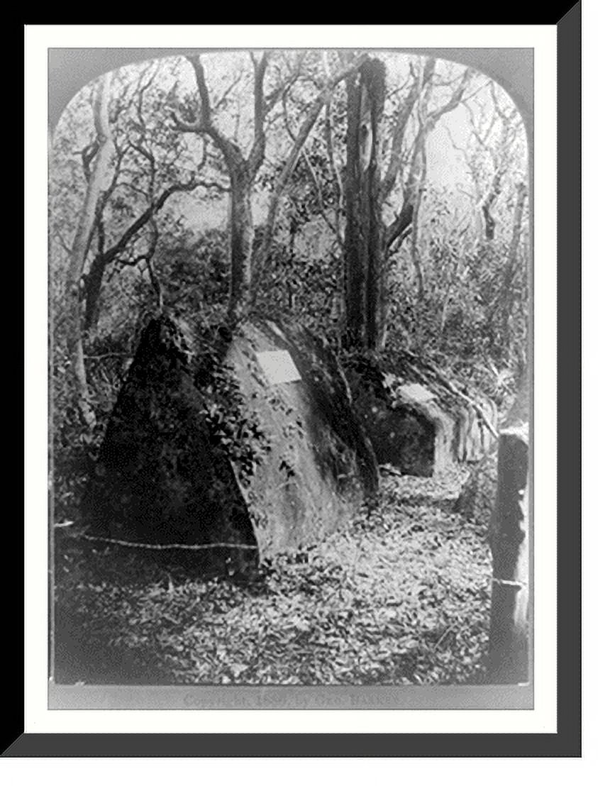 Historic Framed Print, Florida. the mysterious graves in the forest. Ft ...