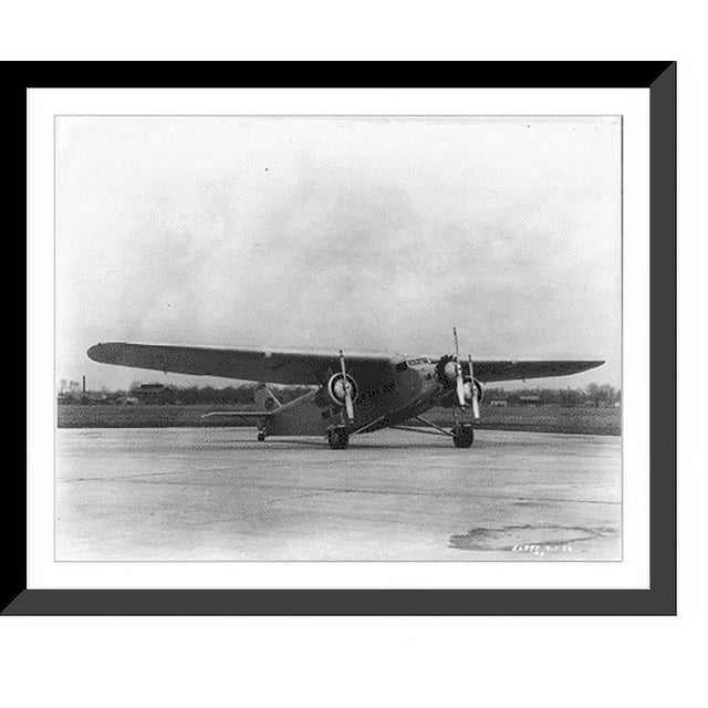 Historic Framed Print, Ford 5-D trimotor passenger plane at Langley ...