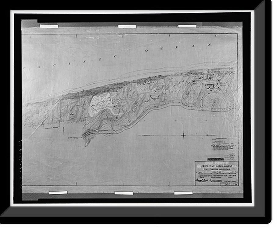 Historic Framed Print, Fort Funston, Panama Mounts for 155mm Guns ...