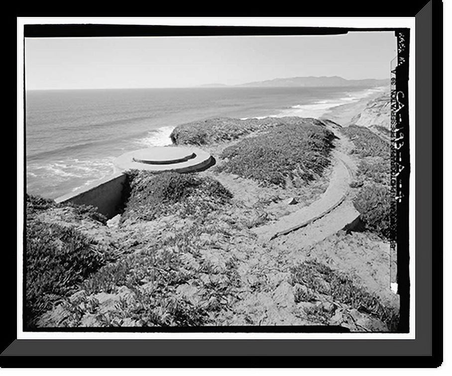 Historic Framed Print, Fort Funston, Panama Mounts for 155mm Guns ...