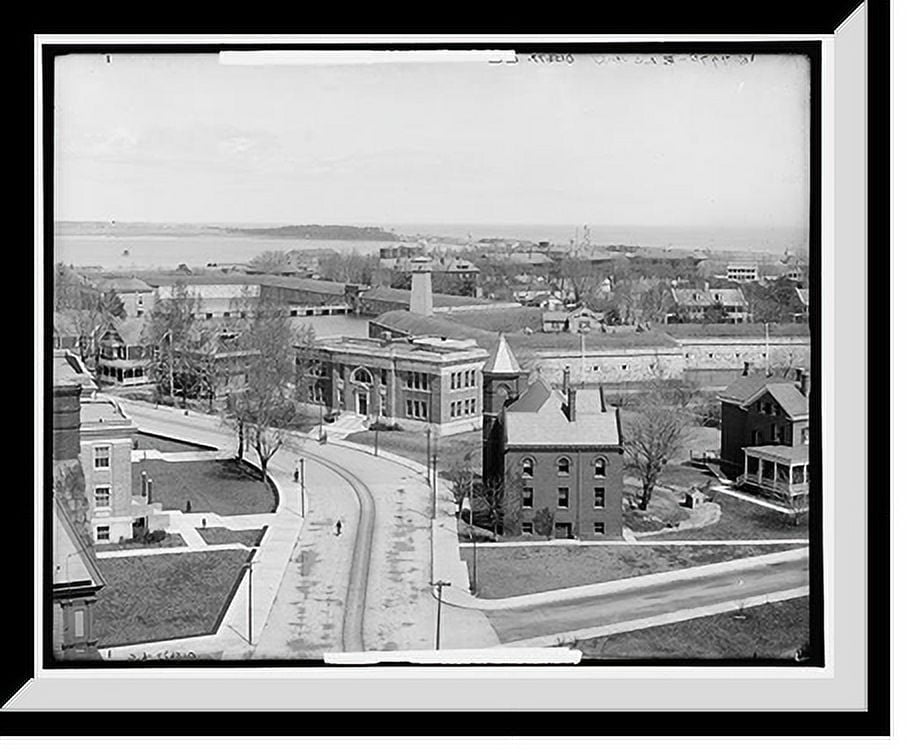 Historic Framed Print, Fort Monroe and entrance to Hampton Roads, Va ...