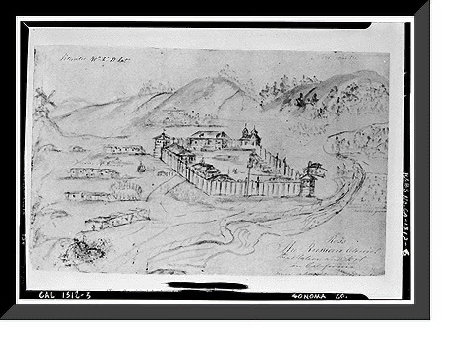 Historic Framed Print, Fort Ross, Fort Ross, Sonoma County, CA - 6, 17 ...