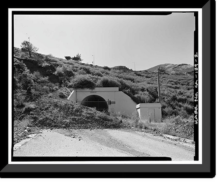 Historic Framed Print, Forts Baker-Barry Tunnel, Under Lime Point Ridge on Bunker Road ...