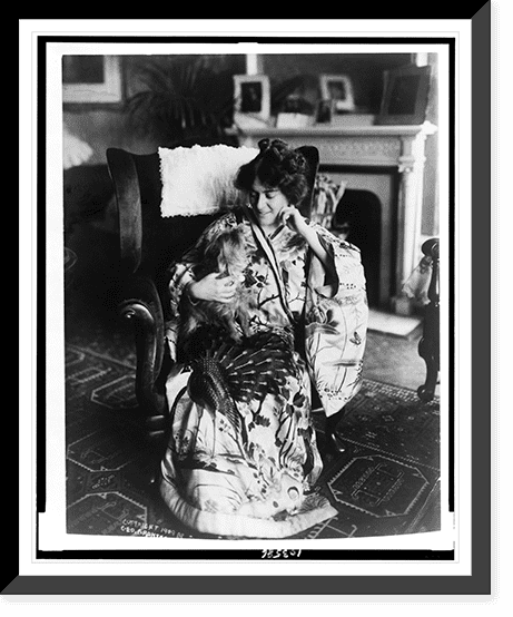 Historic Framed Print, [Frances Alda, full-length portrait, seated ...