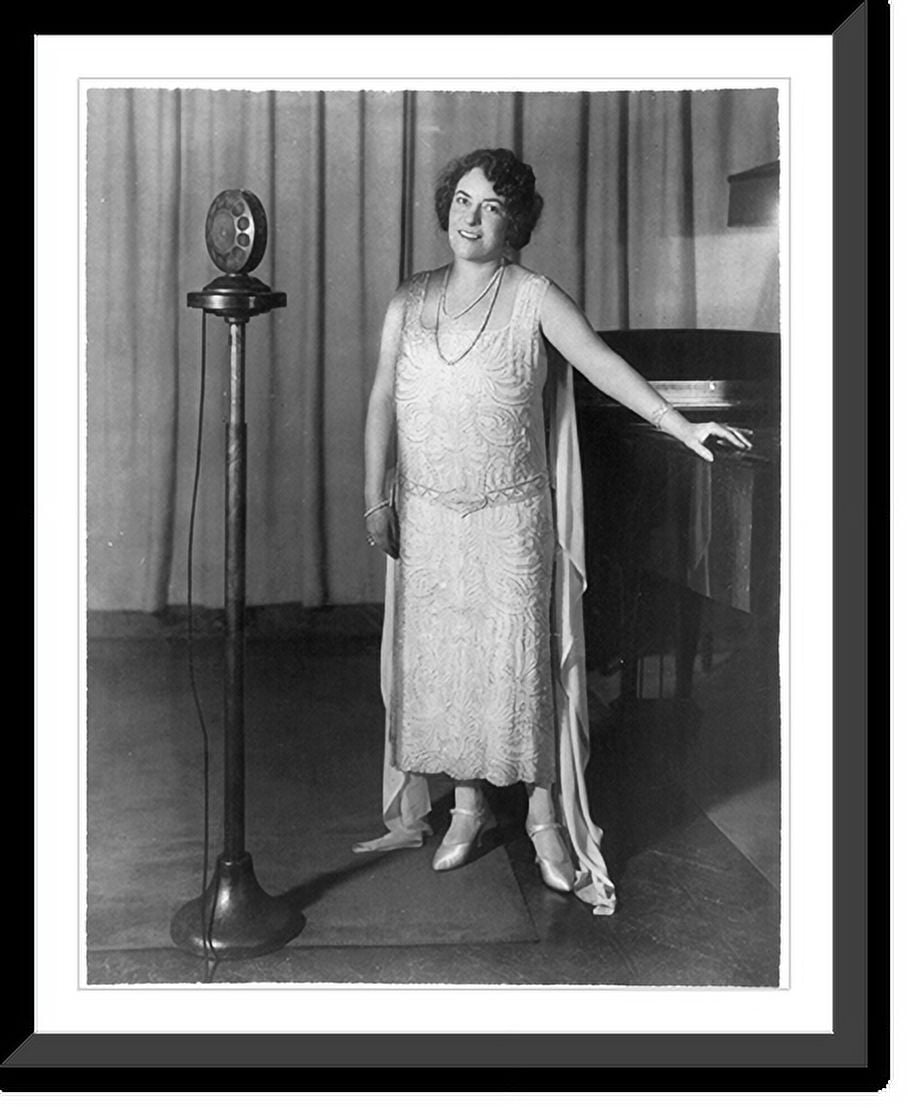 Historic Framed Print, [Frances Alda, full length, standing, between ...
