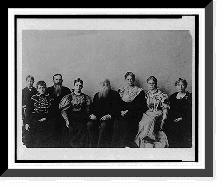 Historic Framed Print, [Frances Benjamin Johnston posed with seven ...