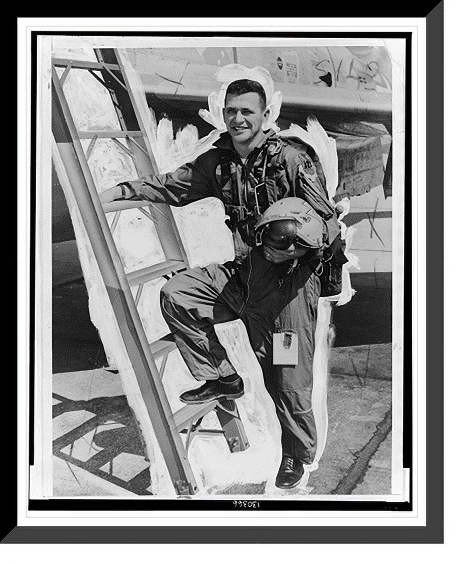 Historic Framed Print, Francis Gary Powers is shown climbing into the ...