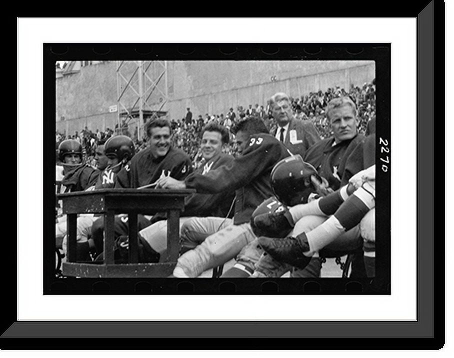 Historic Framed Print, [Frank Gifford and several other players from ...