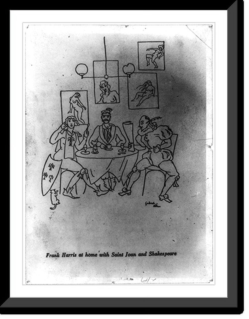 Historic Framed Print, [Frank Harris, 1854-1931, caricature Frank ...