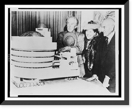 Historic Framed Print, [Frank Lloyd Wright, Baroness Hilla Rebay, and ...