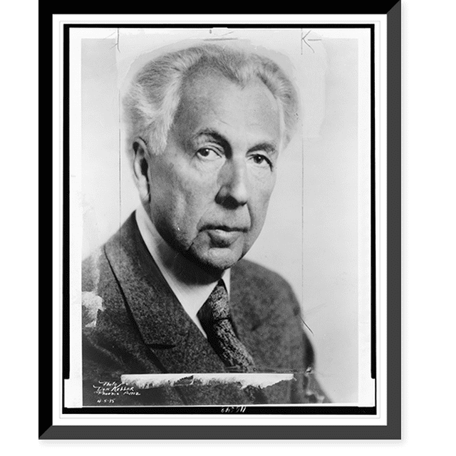Historic Framed Print, [Frank Lloyd Wright, head-and-shoulders portrait, facing front].photo by ...