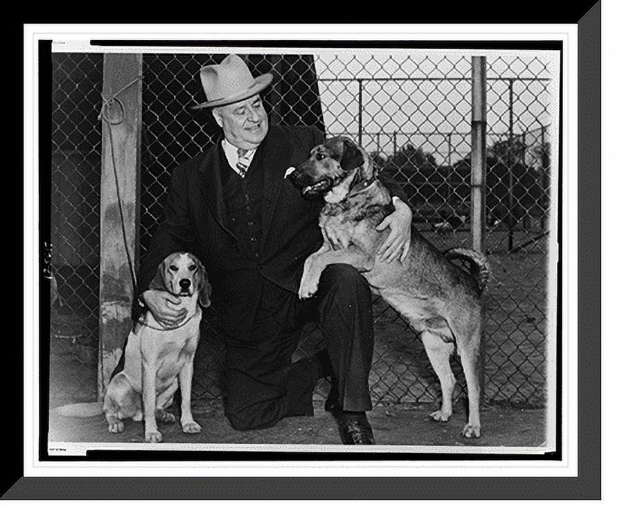Historic Framed Print, [Frank W. Boykin, full-length portrait, kneeling ...