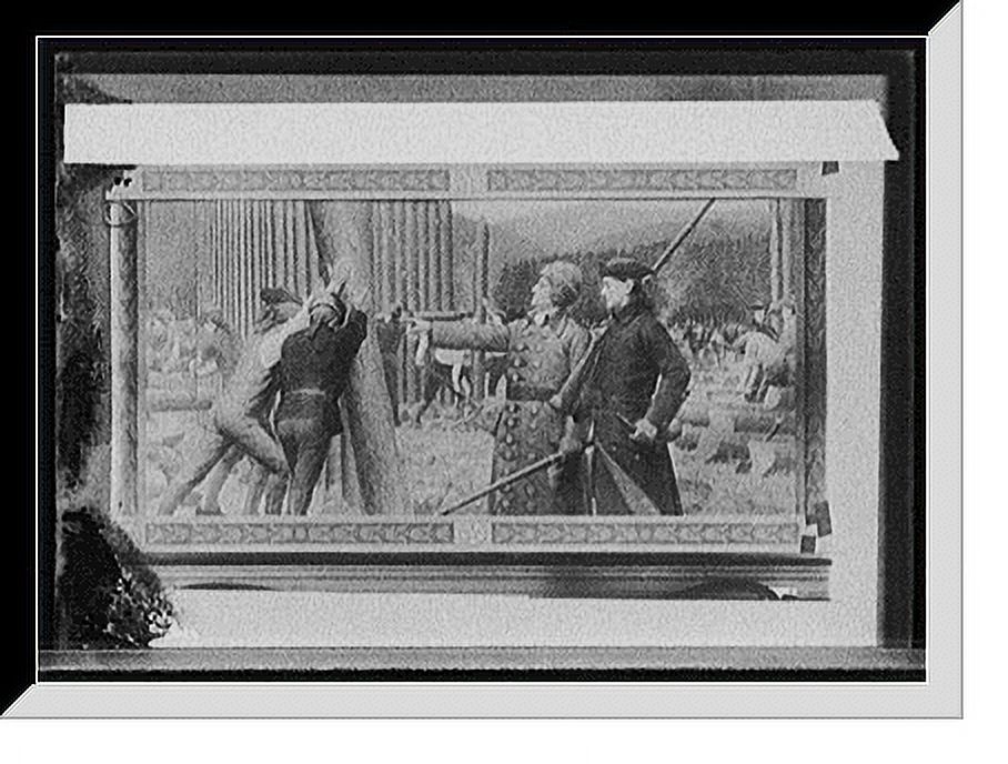 Historic Framed Print, [Franklin directing the building of stockade ...
