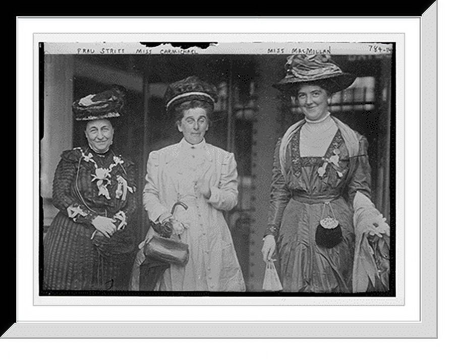 Historic Framed Print, Frau Stritt, Miss Carmichael, and Miss MacMillan ...