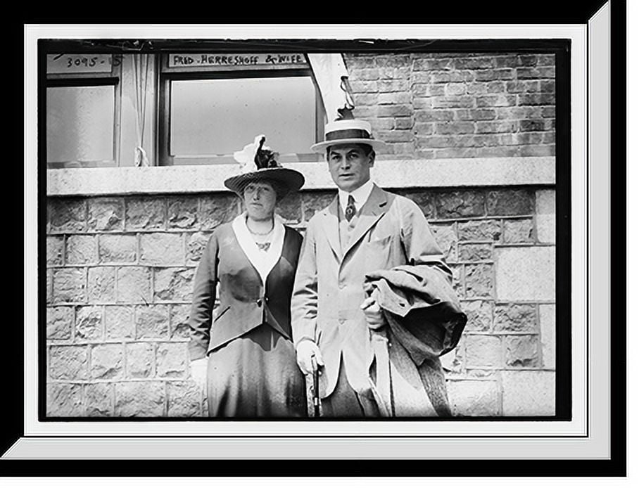 Historic Framed Print, Fred Herreshoff and wife - 2, 17-7/8" x 21-7/8 ...