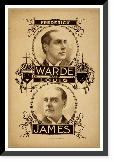 Historic Framed Print, Frederick Warde and Louis James, 17-7/8" x 21-7/ ...
