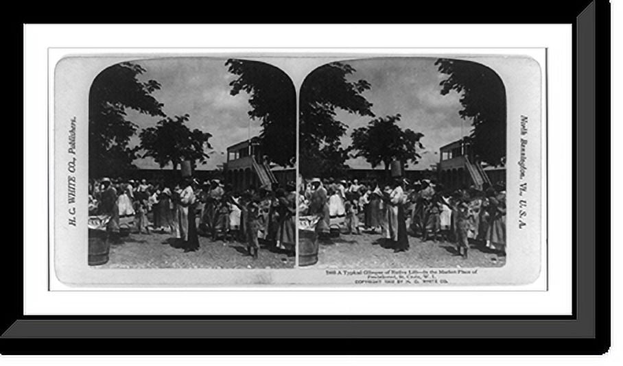 Historic Framed Print, Fredriksted, St. Croix, W.I.: A typical glimpse ...
