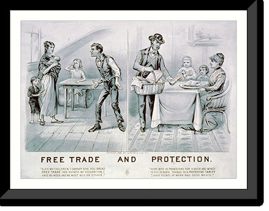 Historic Framed Print, Free trade and protection - 2, 17-7/8" x 21-7/8 ...