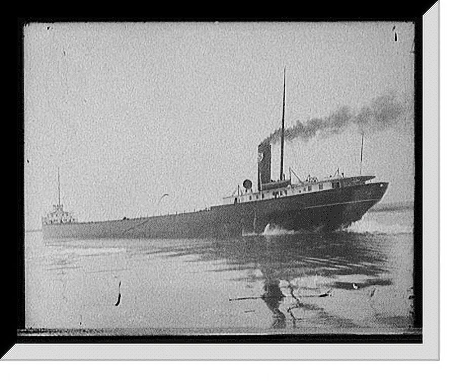 Historic Framed Print, [Freighter Daniel J. Morrell under steam], 17-7/ ...