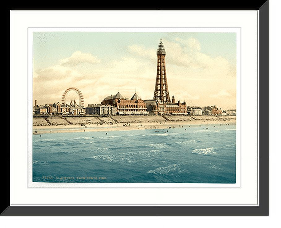 Historic Framed Print, From North Pier Blackpool England, 17-7/8" x 21 ...