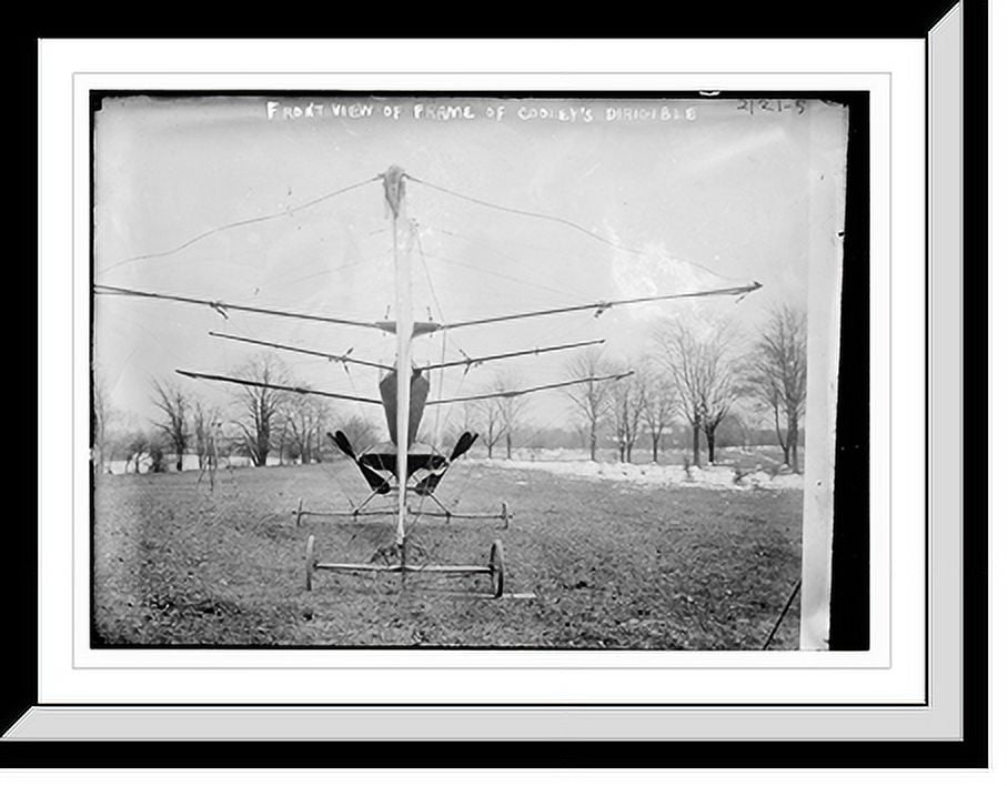 Historic Framed Print, Front view of frame of Cooley dirigible, 17-7/8 ...