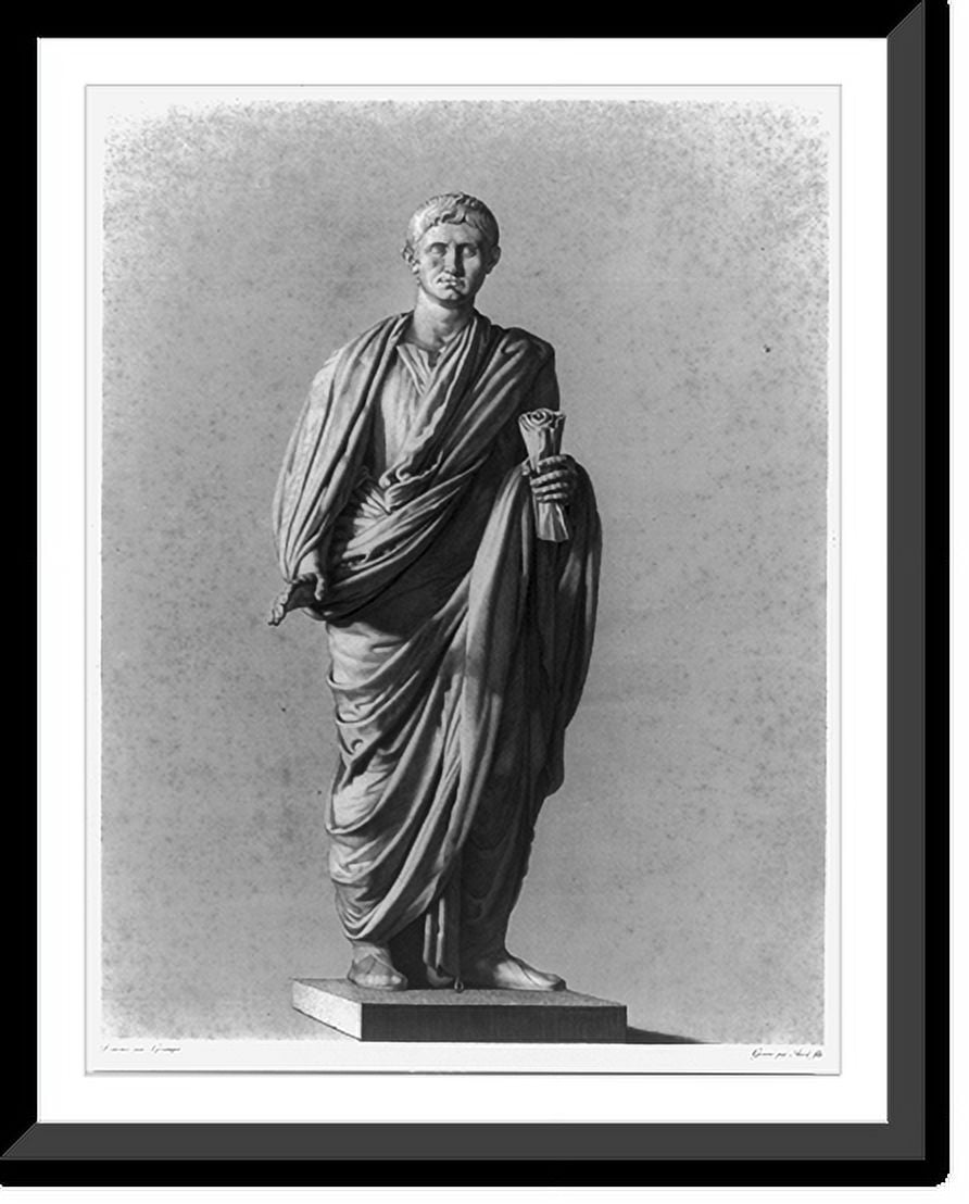 Historic Framed Print, [Full lgth., statue of Caesar Auguste], 17-7/8 ...