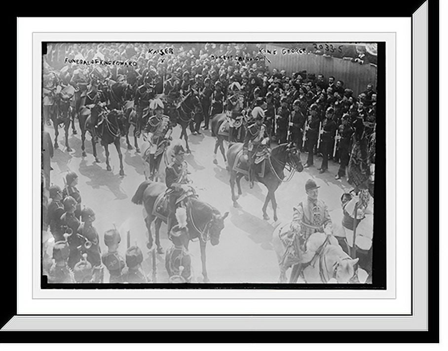 Historic Framed Print, Funeral of King Edward. Kaiser, Duke of ...