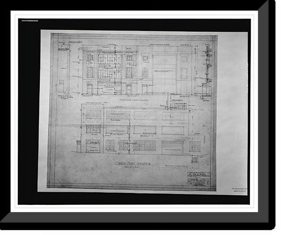 Historic Framed Print, [Garage building for Mr. Wm. E. Furey, 14th and ...