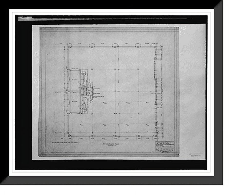 Historic Framed Print, [Garage building for Mr. Wm. E. Furey, 14th and ...