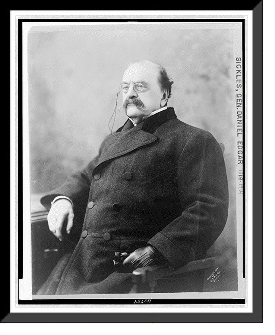 Historic Framed Print, [Gen. Daniel Edgar Sickles, half-length portrait ...