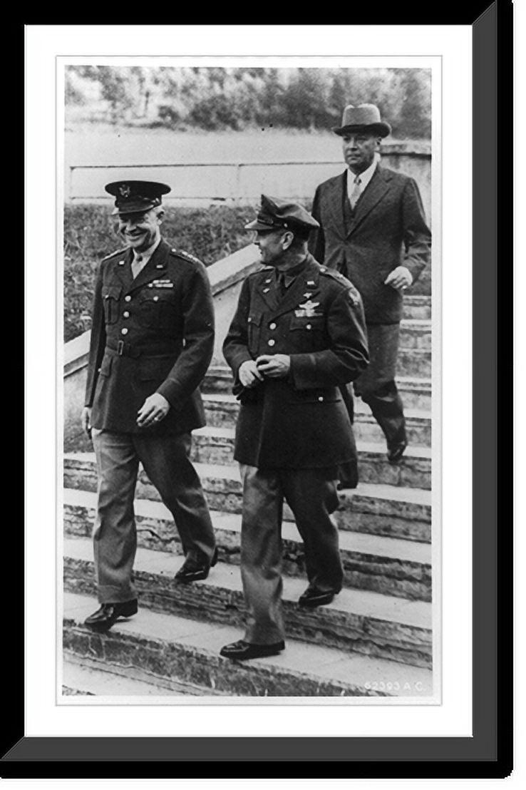 Historic Framed Print, [Gen. Dwight D. Eisenhower and a Brig. Gen ...