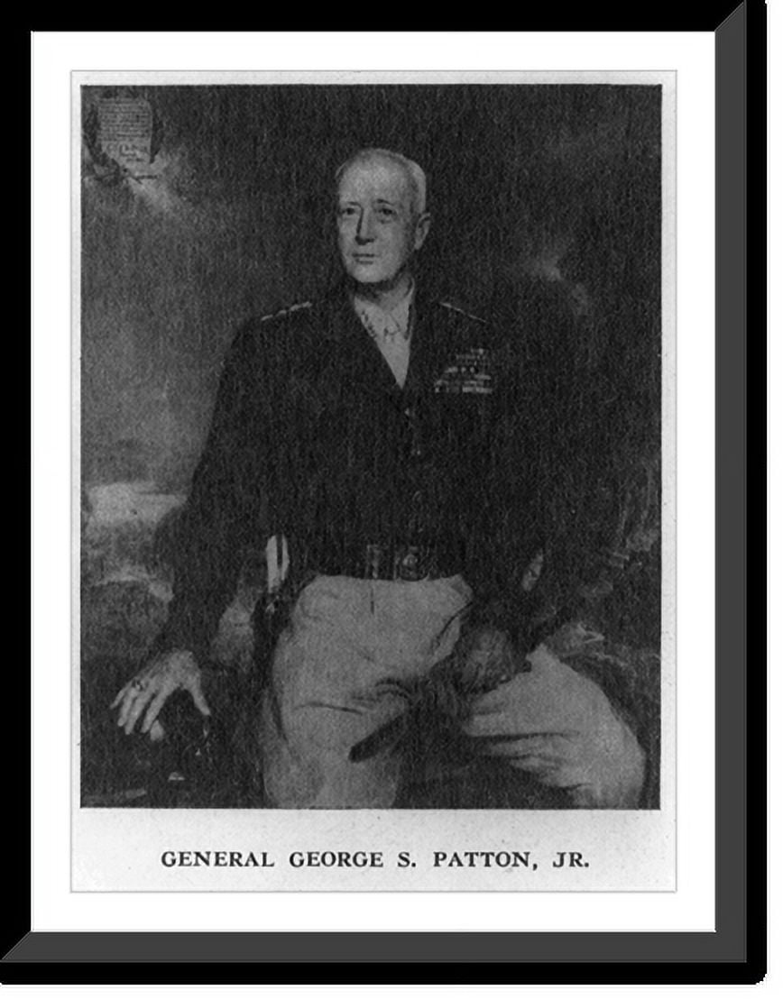 Historic Framed Print, Gen. George S. Patton, Jr., 1885-1945, 17-7/8" x ...