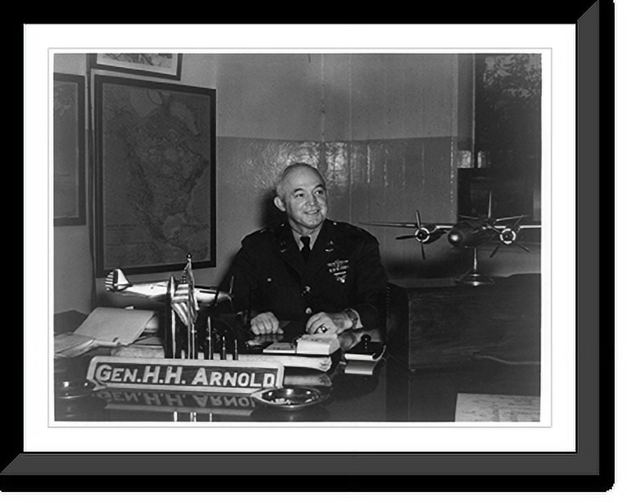 Historic Framed Print, [Gen. Henry Harley Hap" Arnold seated at desk ...