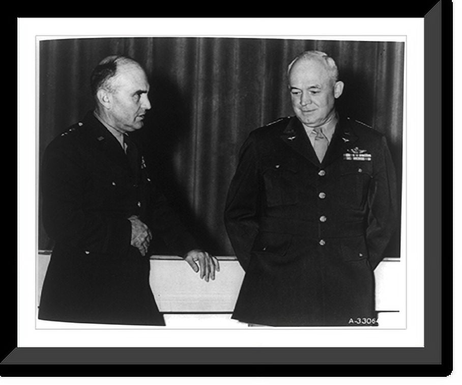 Historic Framed Print, [Gen. Ira Eaker and Gen. Henry H. Arnold posed ...