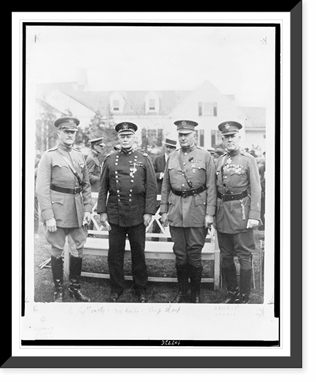 Historic Framed Print, [Gen. John J. Pershing posed standing with Gen ...