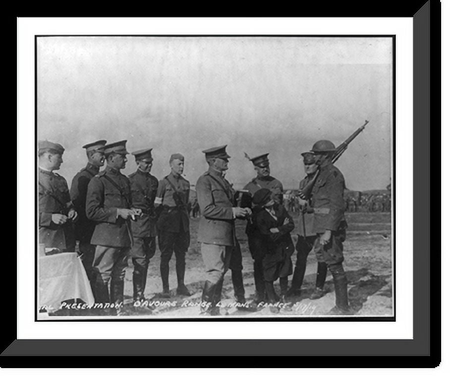Historic Framed Print, [Gen. John J. Pershing presenting medal to ...