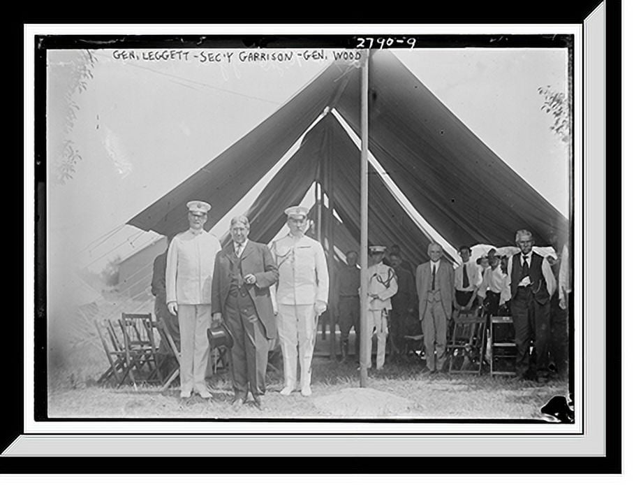 Historic Framed Print, Gen. Leffett, Secy. Garrison and Gen. Wood, 17-7 ...