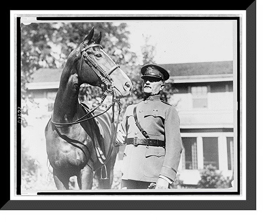 Historic Framed Print, Gen. Pershing with his favorite mount, 17-7/8" x ...
