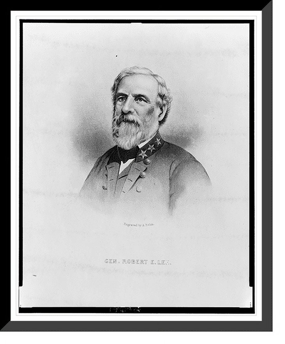 Historic Framed Print, Gen. Robert E. Lee.engraved by A. Robin., 17-7/8 ...