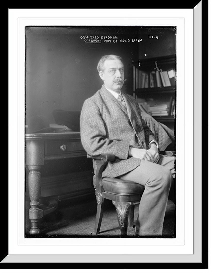 Historic Framed Print, Gen. Theo. Bingham, seated three-quarters view ...