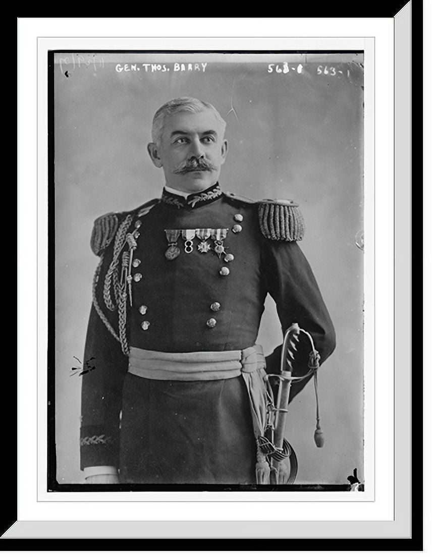 Historic Framed Print, Gen. Thos. Barry, in uniform, 17-7/8" x 21-7/8 ...