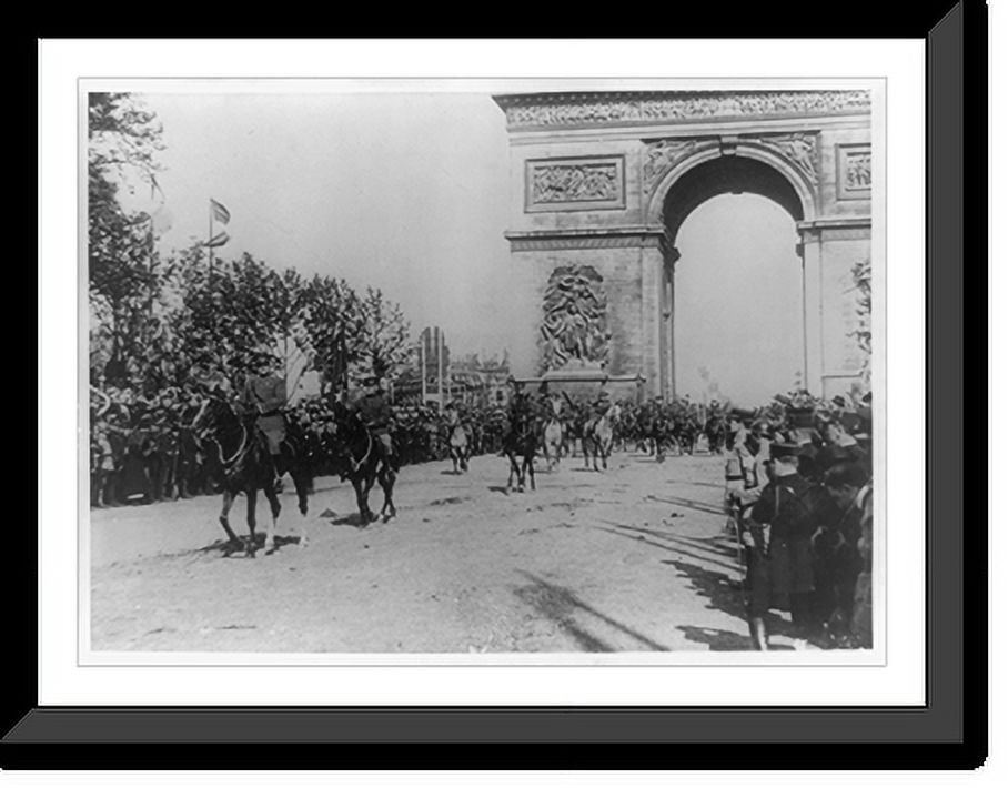 Historic Framed Print, [General John J. Pershing leading soldiers on ...