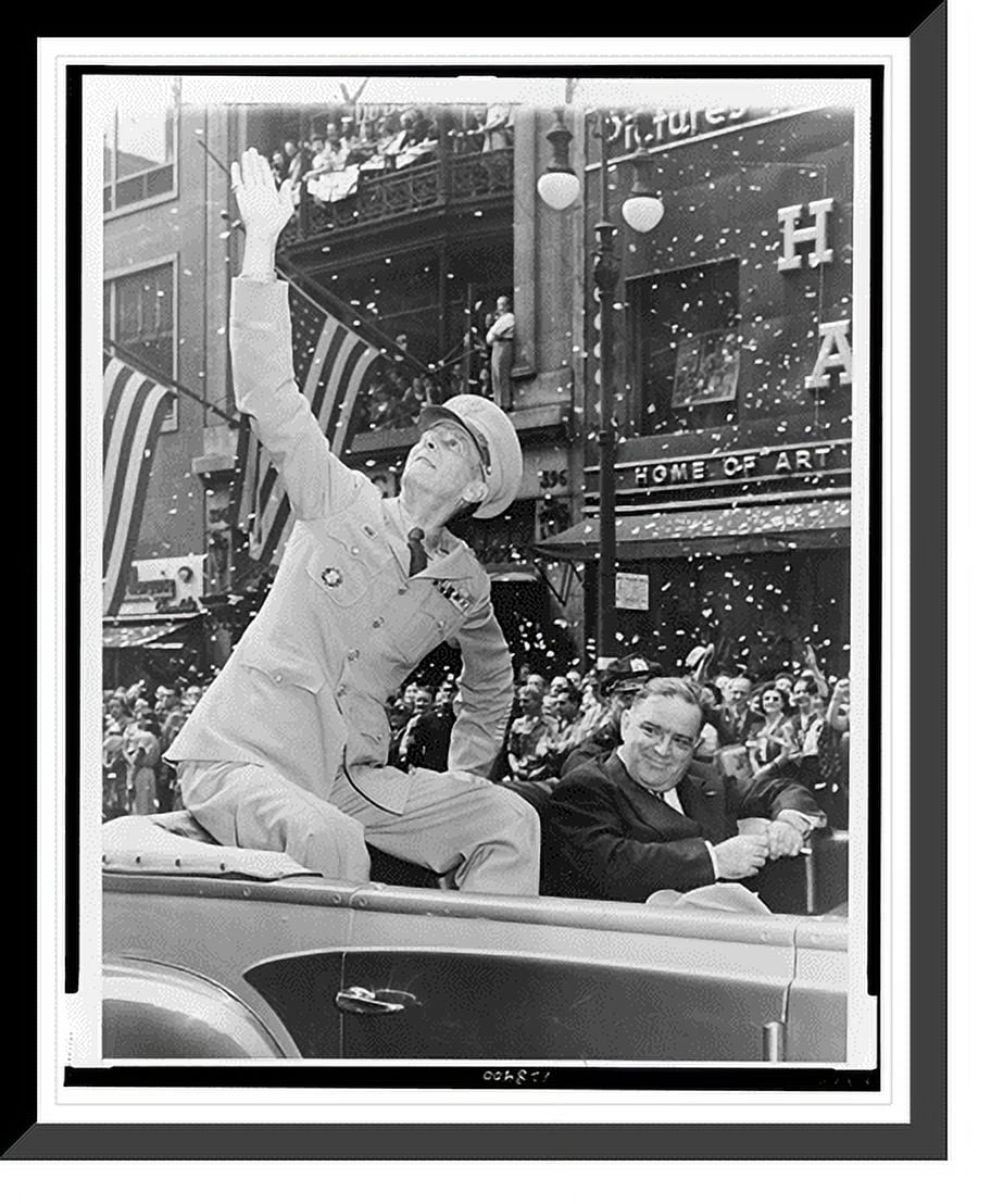 Historic Framed Print, [General Jonathan Wainwright, riding in car ...