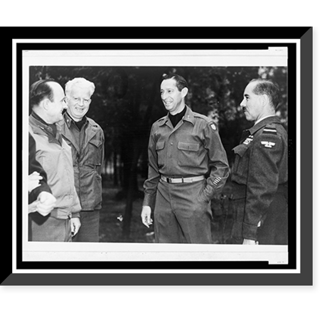 Historic Framed Print, [General Mark W. Clark meeting with Marshal Sir ...