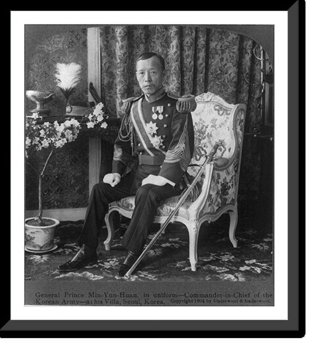 Historic Framed Print, General Prince Min-Yun-Huan, in uniform ...