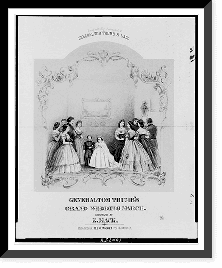 Historic Framed Print, General Tom Thumb's grand wedding march ...