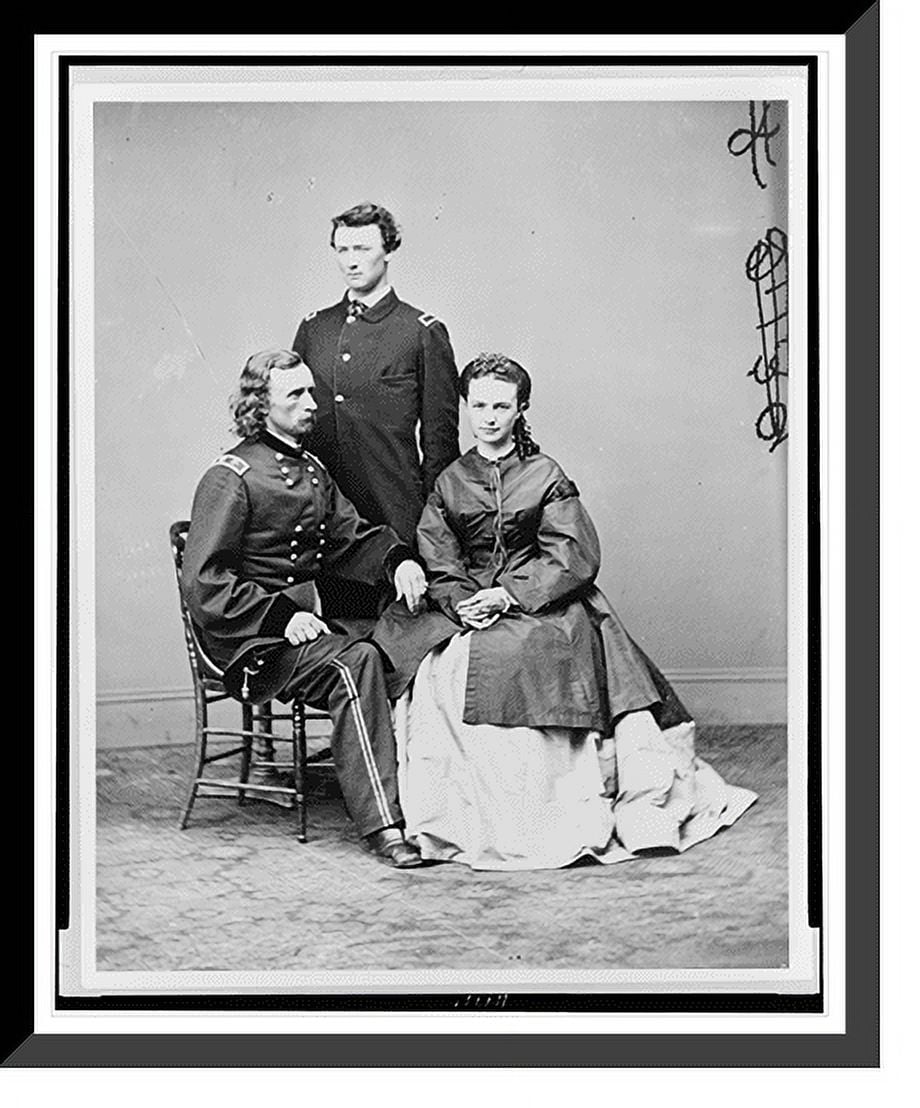 Historic Framed Print, [George Armstrong Custer, in uniform, seated ...