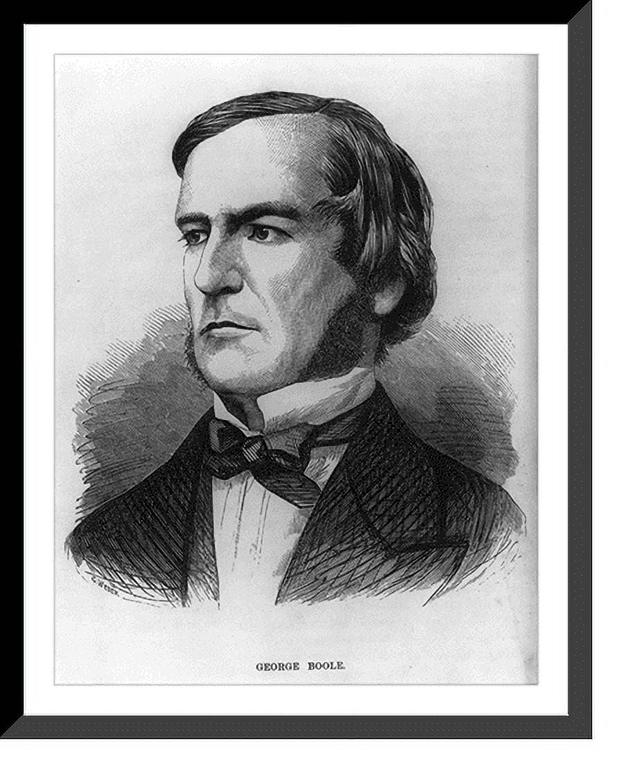 Historic Framed Print, [George Boole, 1815-1964; head and shoulders ...
