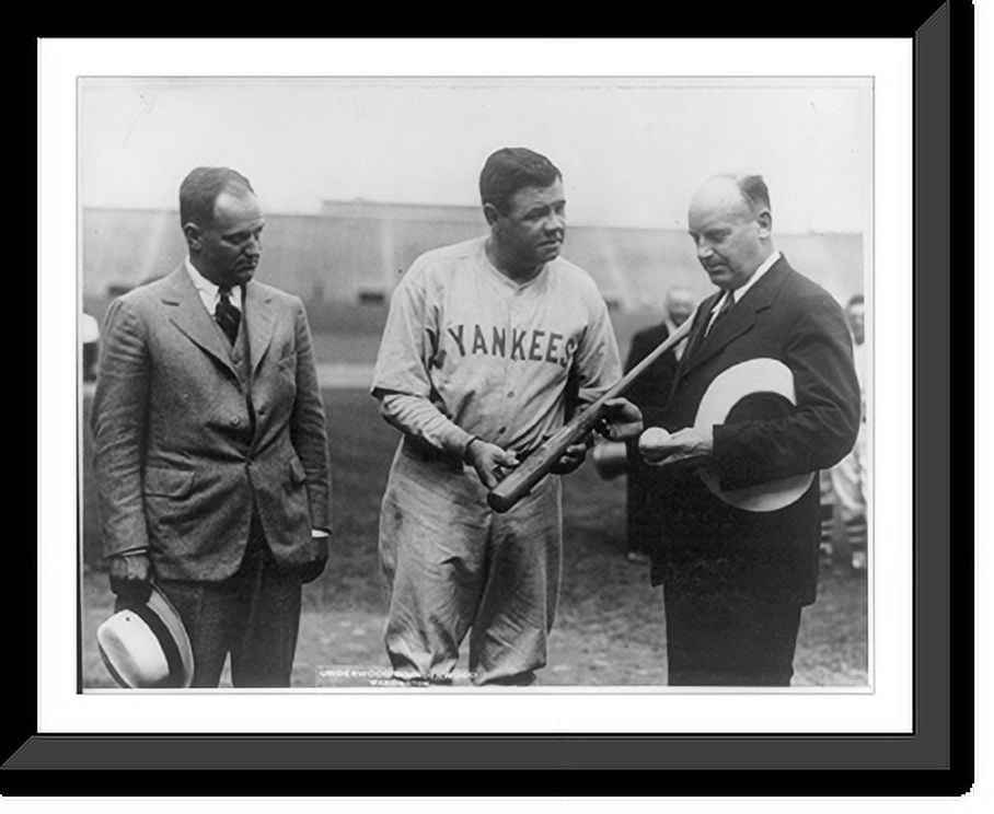 Historic Framed Print, [George Herman Ruth, portrait holding ...